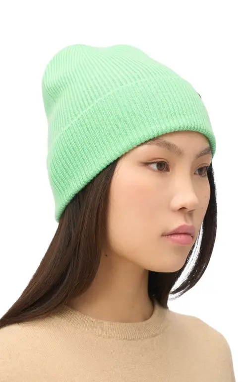Gobi Cashmere Cashmere Rib Knit Beanie - Green Ash