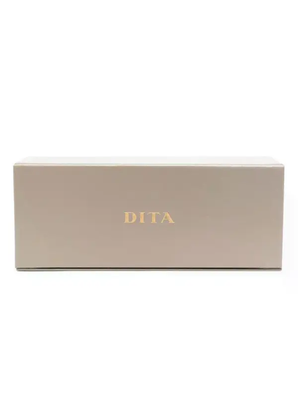 Dita Logo-print Square-frame Sunglasses - Black