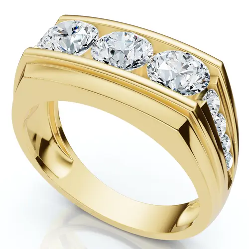 BLISS DIAMOND Diamond Accented Wedding Anniversary Ring 14k Gold Lab Grown Fg/vs - 14k Yellow Gold