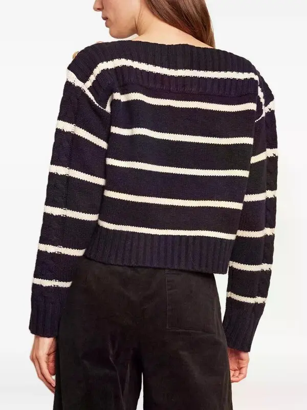 Cara Cara Sarita Cable-knit Striped Sweater