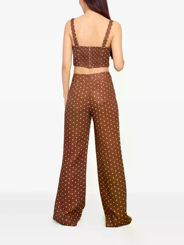 Cara Cara Josephine Polka-dot Linen Trousers