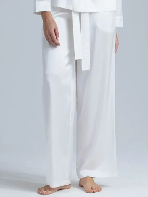 ALAS Silk Pajama Pants - Milk White