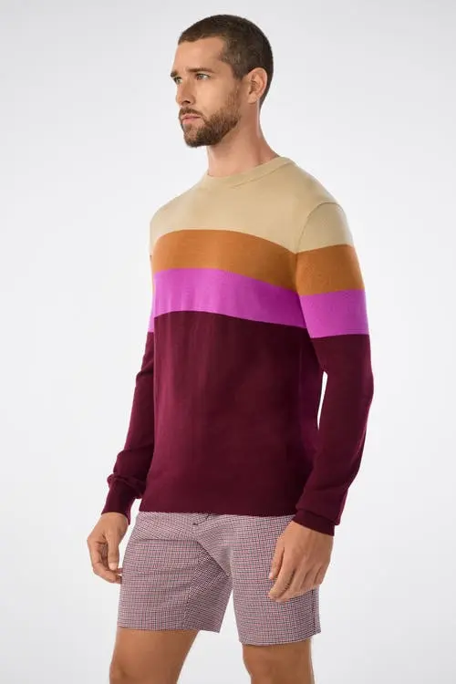 Mr Turk Romero Striped Merino Wool Crewneck Sweater