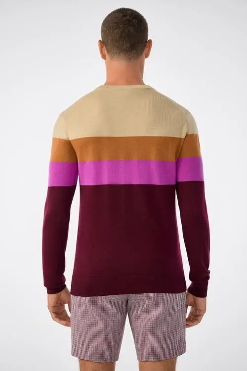 Mr Turk Romero Striped Merino Wool Crewneck Sweater