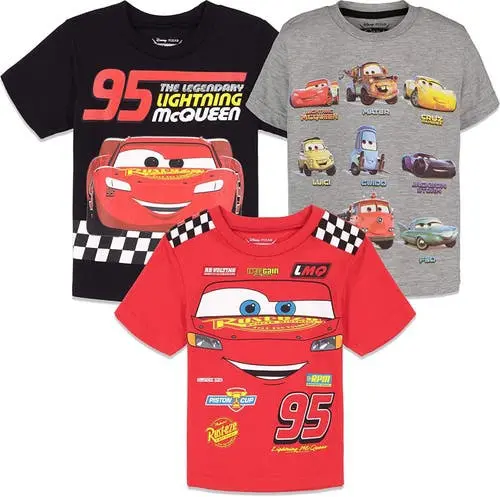 Disney Cars Lightning Mcqueen 3-pack T-shirts - Multicolor