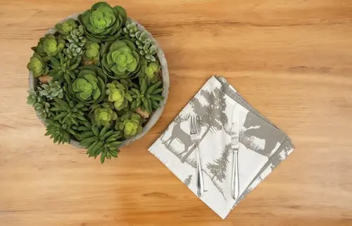 C&F HOME Henderson Hideaway Reversible Rustic Winter Wilderness Napkin Set Of 6