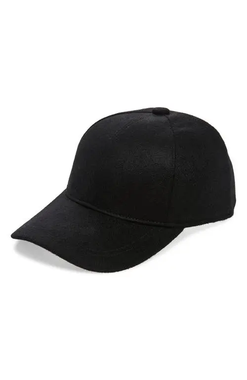 Vince Cashmere Baseball Cap - Black
