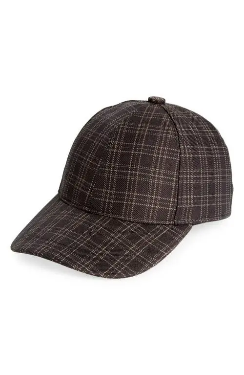 Vince Kirkby Plaid Baseball Cap - Charcoal