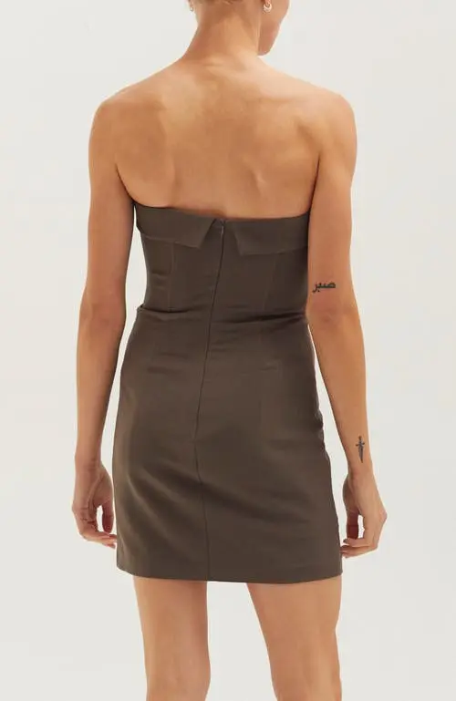 CRESCENT Tailored Strapless Mini Dress