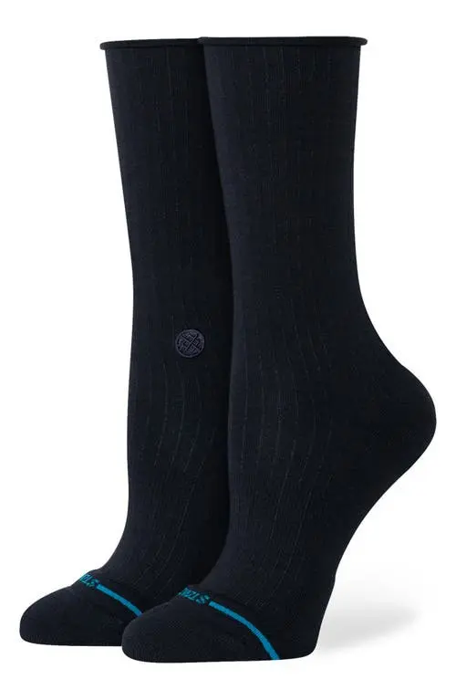Stance Rolled Crew Socks - Black