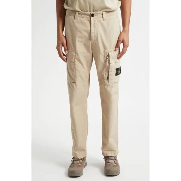 Stone Island Cotton Canvas Cargo Trousers