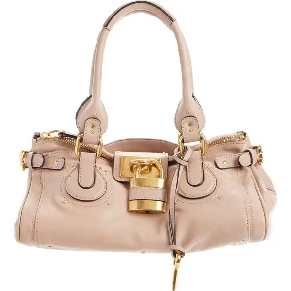 Chloé Paddington Leather Satchel - Earthy Pink