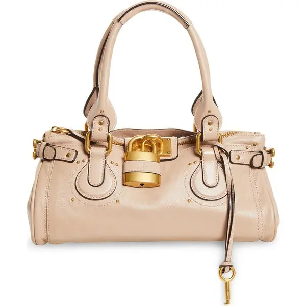 Chloé Paddington Leather Satchel - Earthy Pink