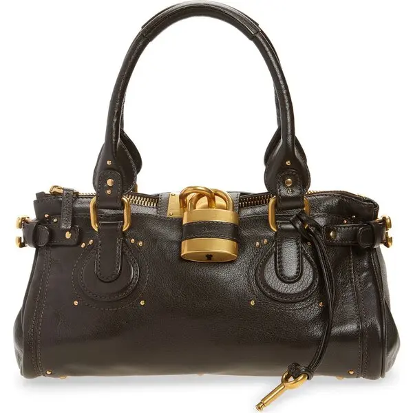 Chloé Paddington Leather Satchel - Kohl Brown