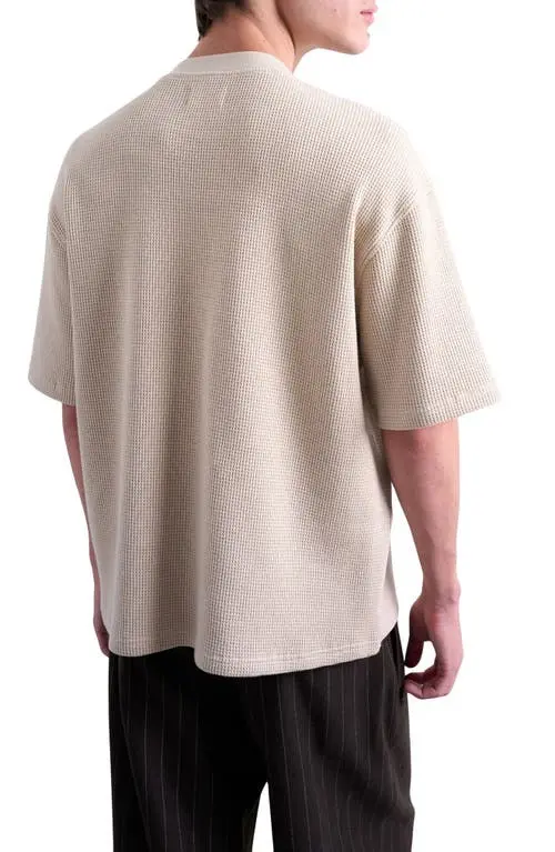 Topman Oversize Waffle Texture Cotton T-shirt
