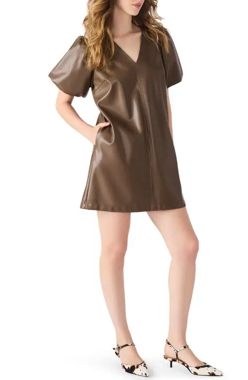 Steve Madden Tilly Faux Leather Mini Dress