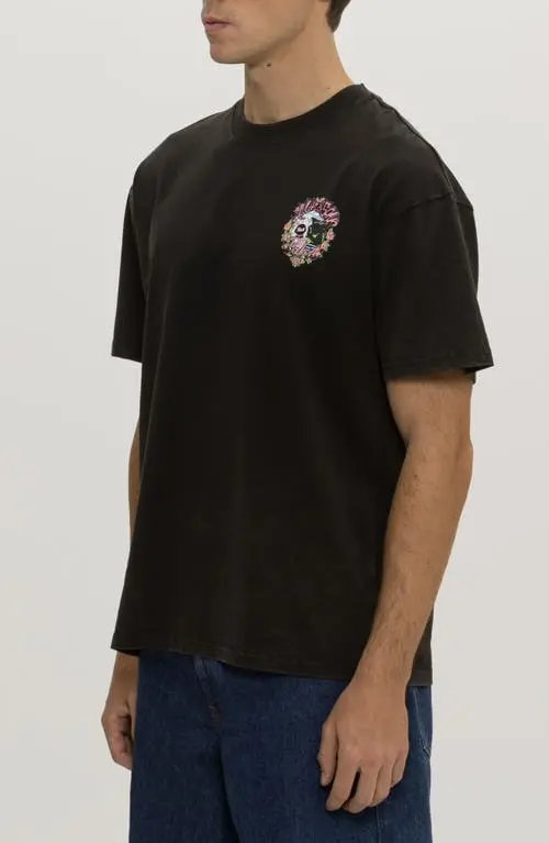 MAUI & SONS X Pabst Blue Ribbon Shark Can Graphic T-shirt - Black