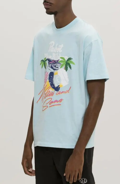 MAUI & SONS X Pabst Blue Ribbon Shark Graphic T-shirt