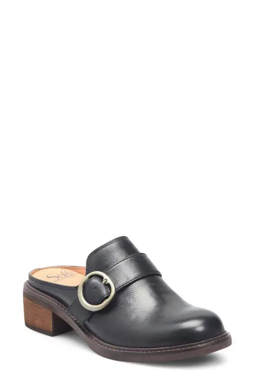 SOFFT Tiffany Buckle Clogs - Black