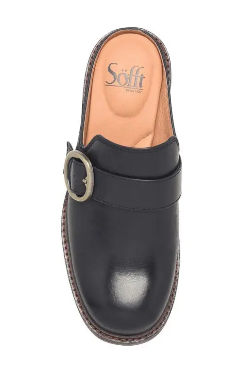SOFFT Tiffany Buckle Clogs - Black