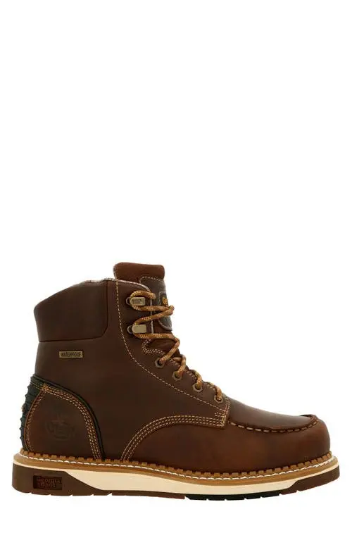 GEORGIA BOOT 6-in Amp Lt Wedge Waterproof Moc-toe Work Boot