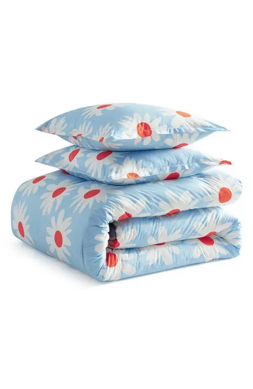 Marimekko Rakastaa Ei Rakasta Cotton Duvet & Shams Set - Light Blue