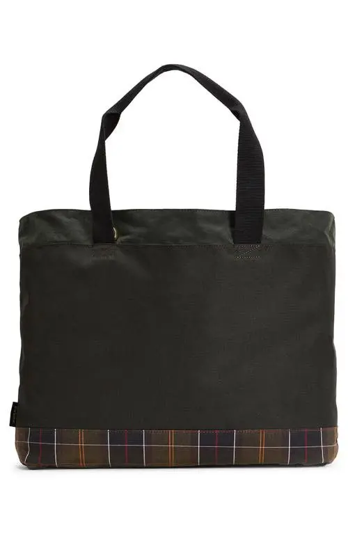 Barbour Field Water-resistant Waxed-cotton Tote