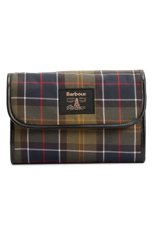 Barbour Tartan Hanging Wash Bag