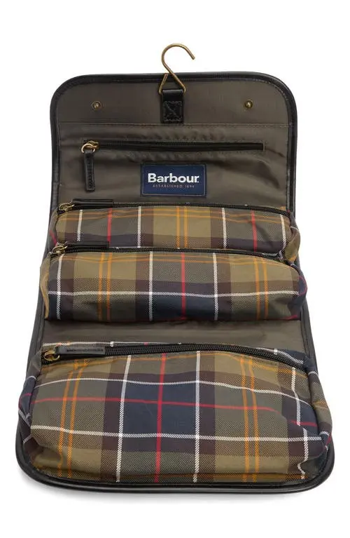 Barbour Tartan Hanging Wash Bag