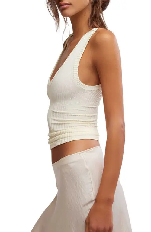 Free People Clean Slate Crop Tank - Ecru