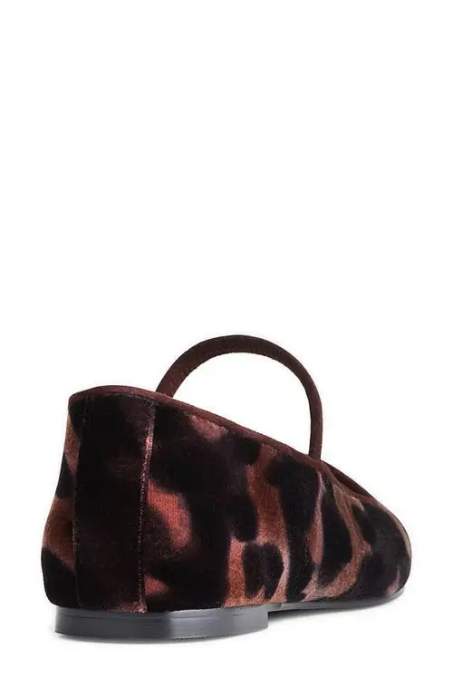 Madewell Greta Leopard Print Velvet Mary Jane Flat
