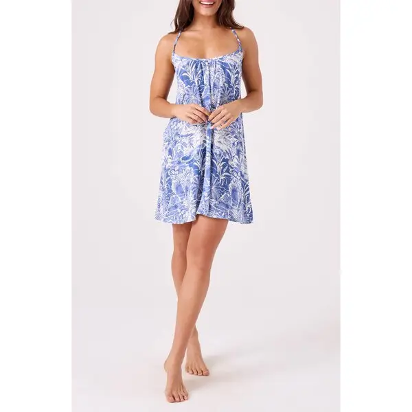 Roxy Mana Spring Adventure Cover-up Mini Sundress - Bijou Blue