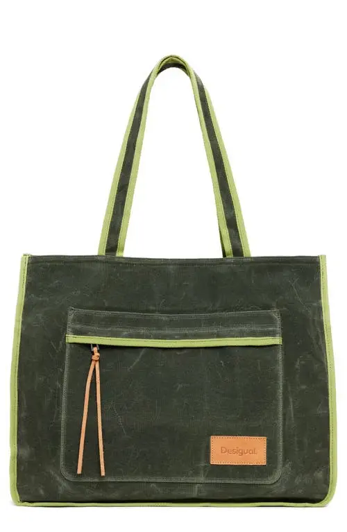 Desigual Canvas Shopper Tote Bag