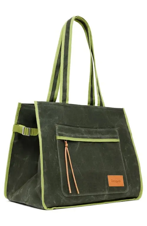 Desigual Canvas Shopper Tote Bag