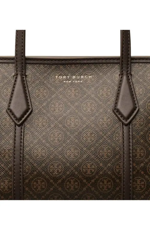 Tory Burch Mini Perry T Monogram Coated Canvas Tote