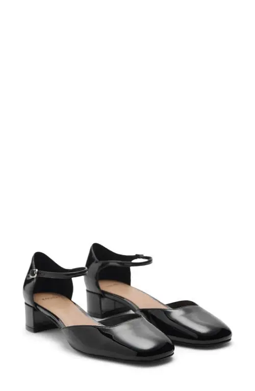 Mango Ankle Strap Pumps - Black