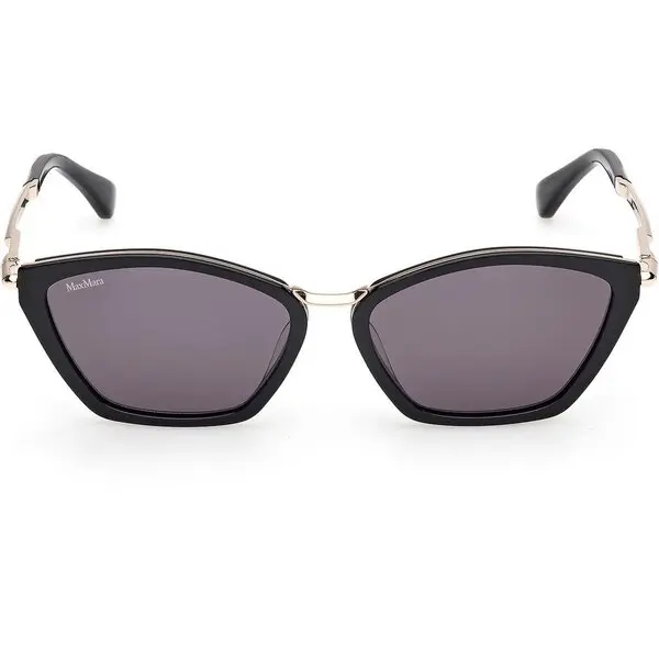 Max Mara Miller 54mm Sunglasses - Black/pale Gold/smoke