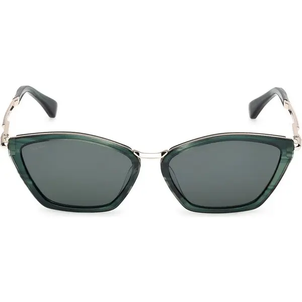 Max Mara Miller 54mm Sunglasses - Striped Emerald/gold