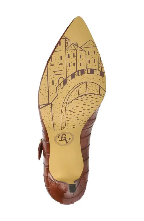 BELLA VITA Lainey Pointed Toe Pump - Tan Croco