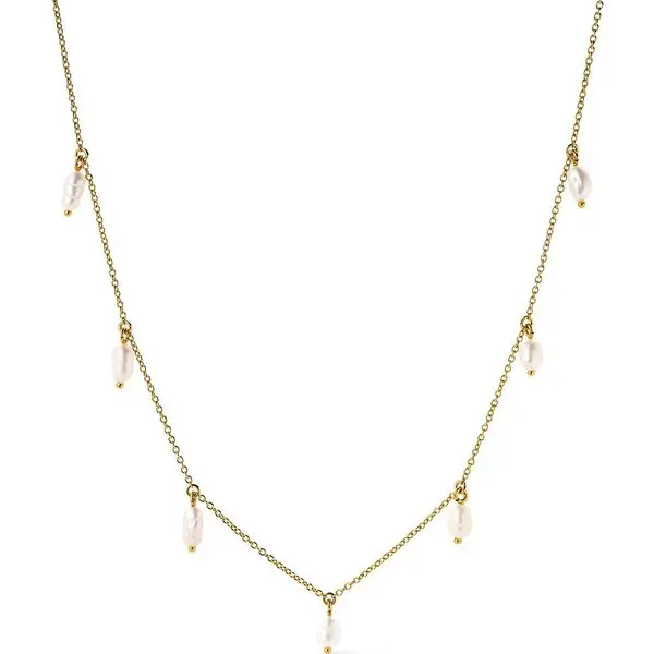 ANA LUISA Loki Charm Necklace - Gold/white