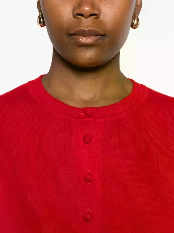 Alpha Studio Button-front Cardigan - Red