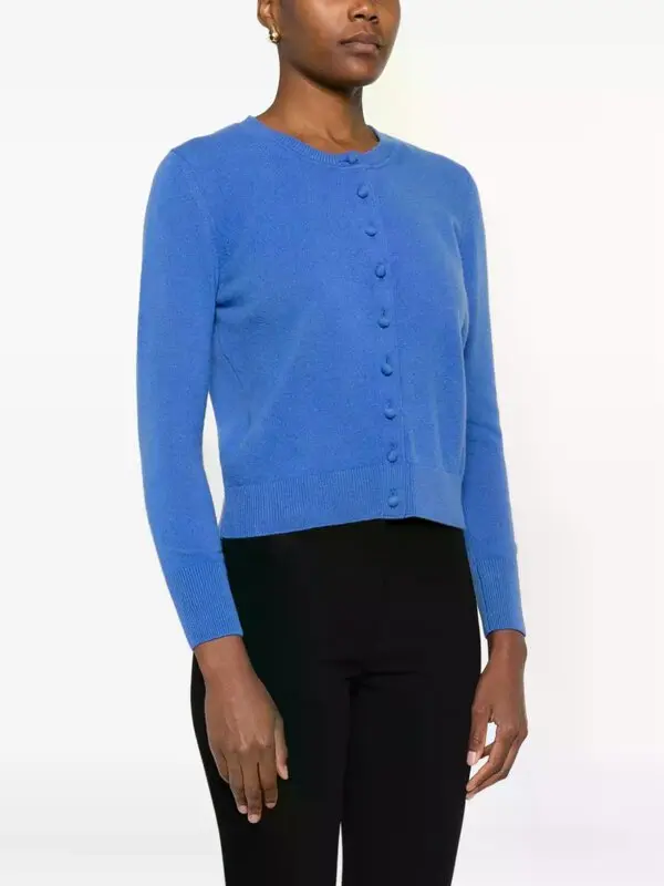 Alpha Studio Buttoned Wool Cardigan - Blue