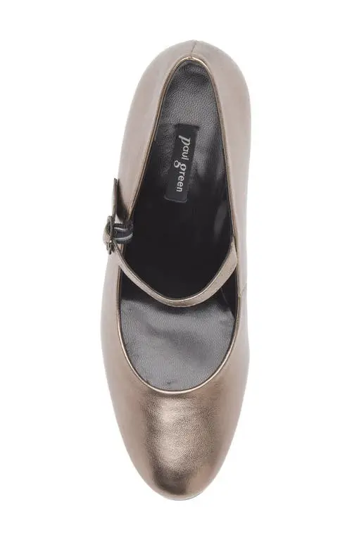 Paul Green Cassie Mary Jane Pump - Earth Metallic Nappa