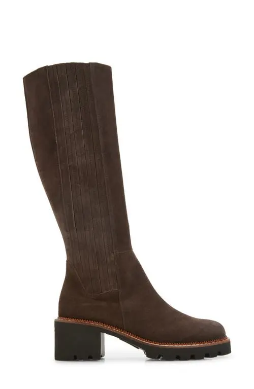 Paul Green Candice Knee High Boots - Mocha Soft Suede