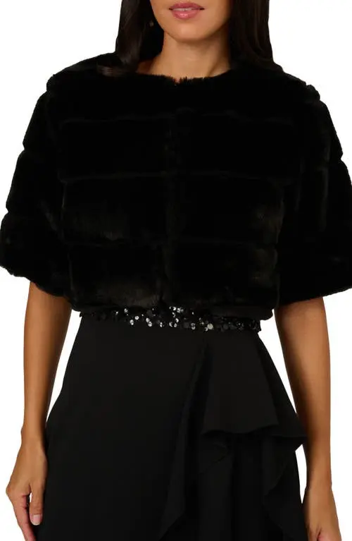 Adrianna Papell Faux Fur Jacket