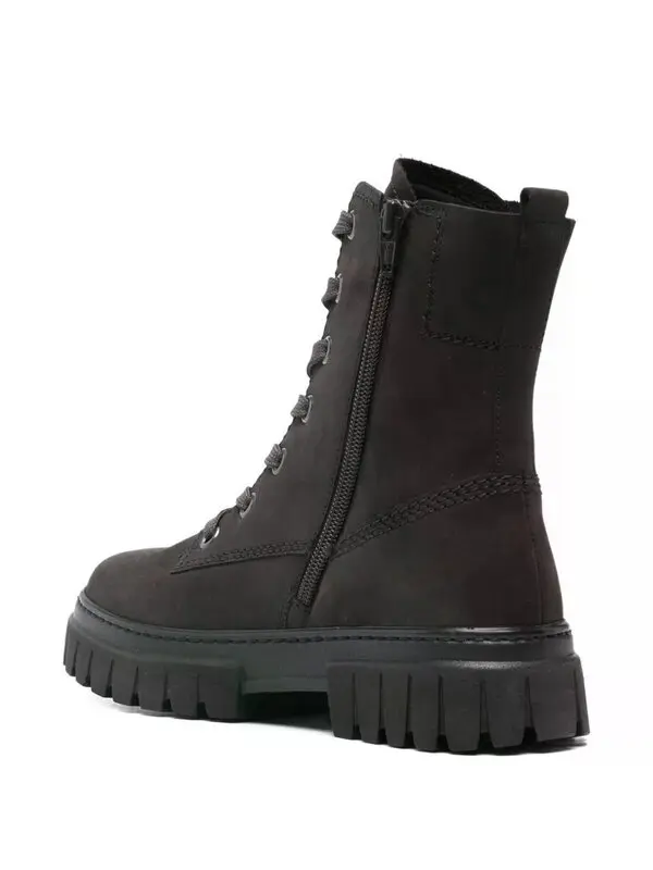 Gabor Lace-up Chunky-sole Boots - Grey