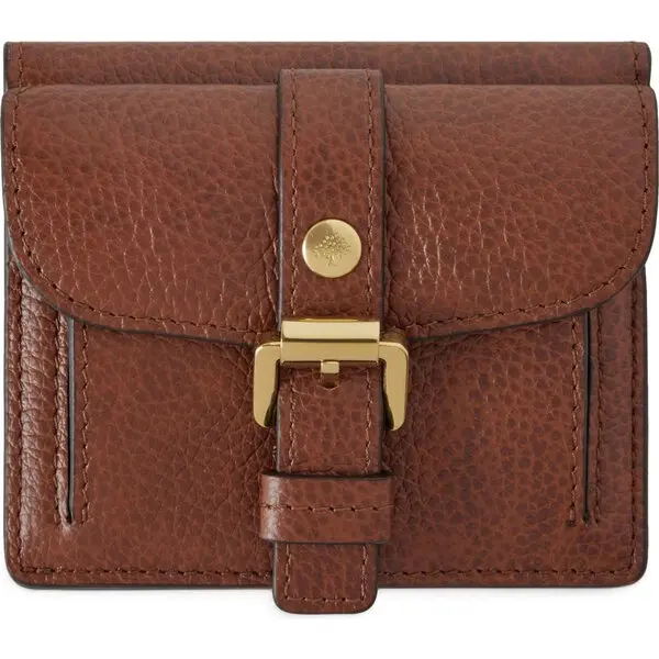Mulberry Small Roxanne Classic Grained Leather Wallet - Oak