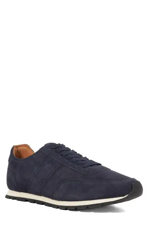Dune London Treyson Suede Low Top Runner Sneakers - Navy