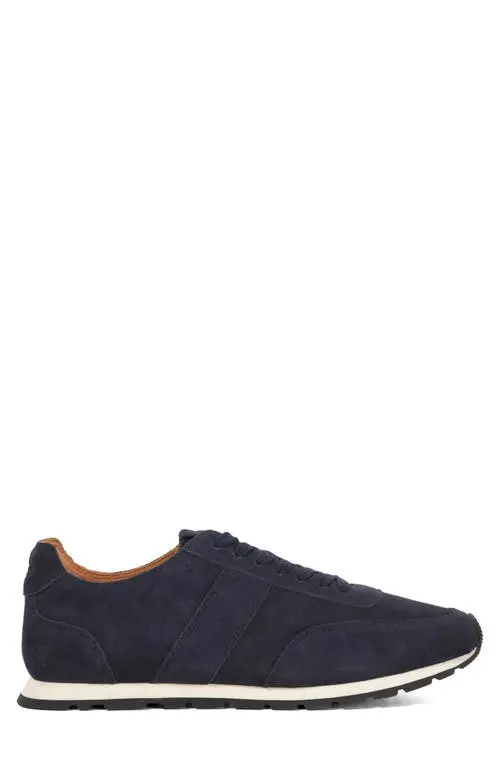 Dune London Treyson Suede Low Top Runner Sneakers - Navy