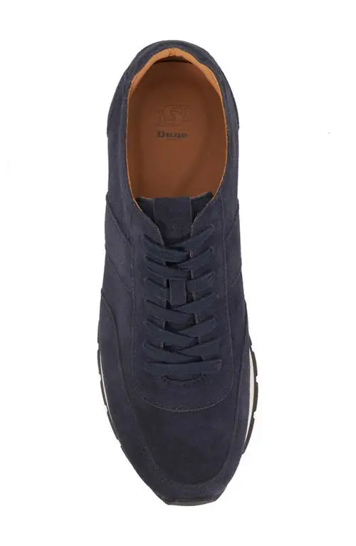 Dune London Treyson Suede Low Top Runner Sneakers - Navy
